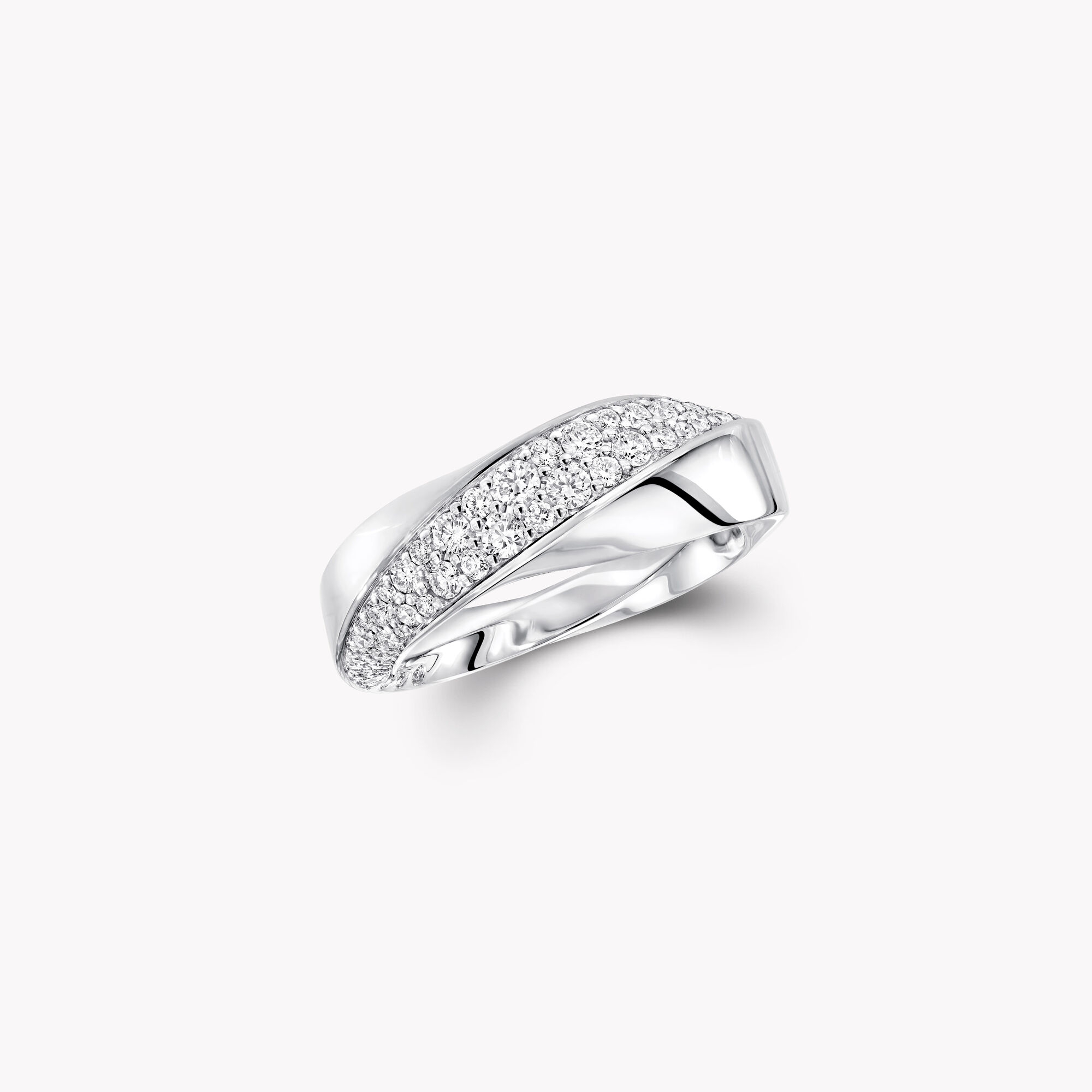 Spiral Diamond Ring, White Gold - Graff