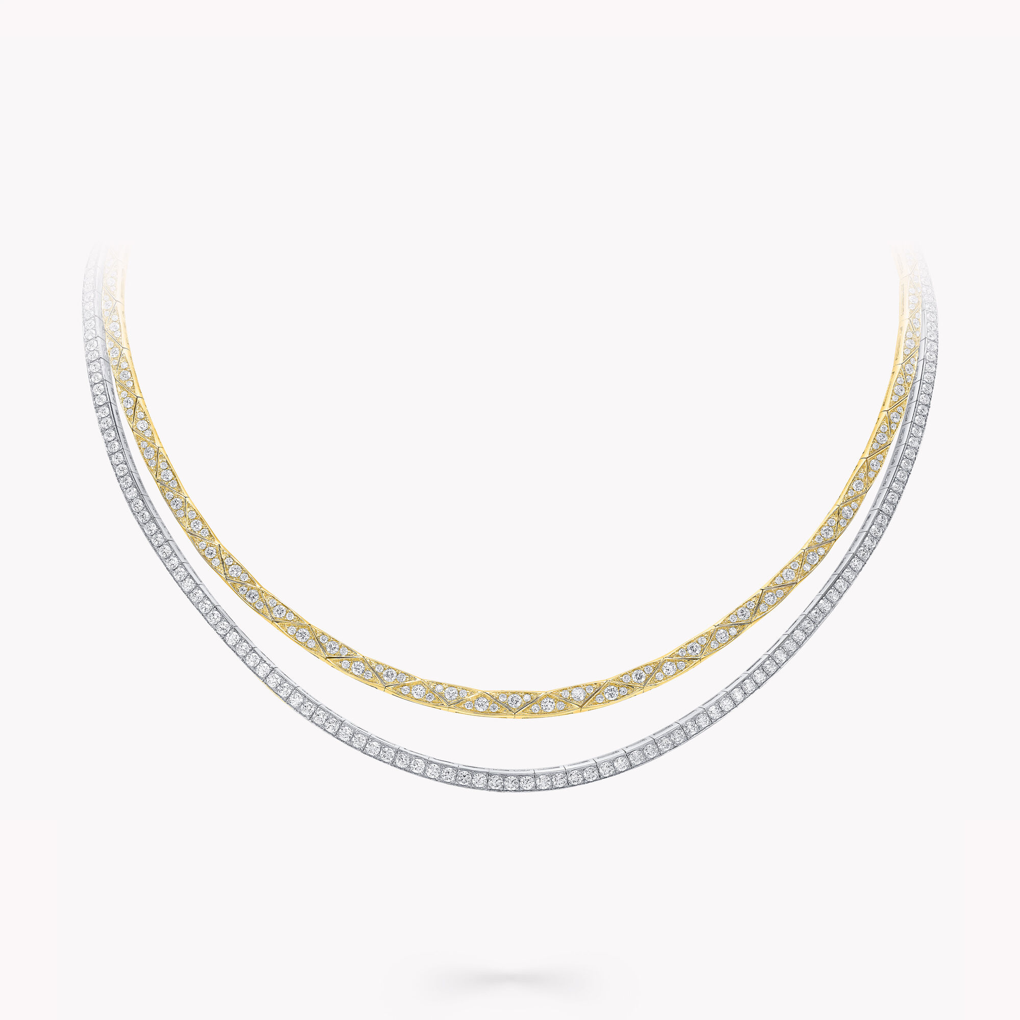 Laurence Graff Signature Faceted Double-Strand Chain Necklace, Yellow ...