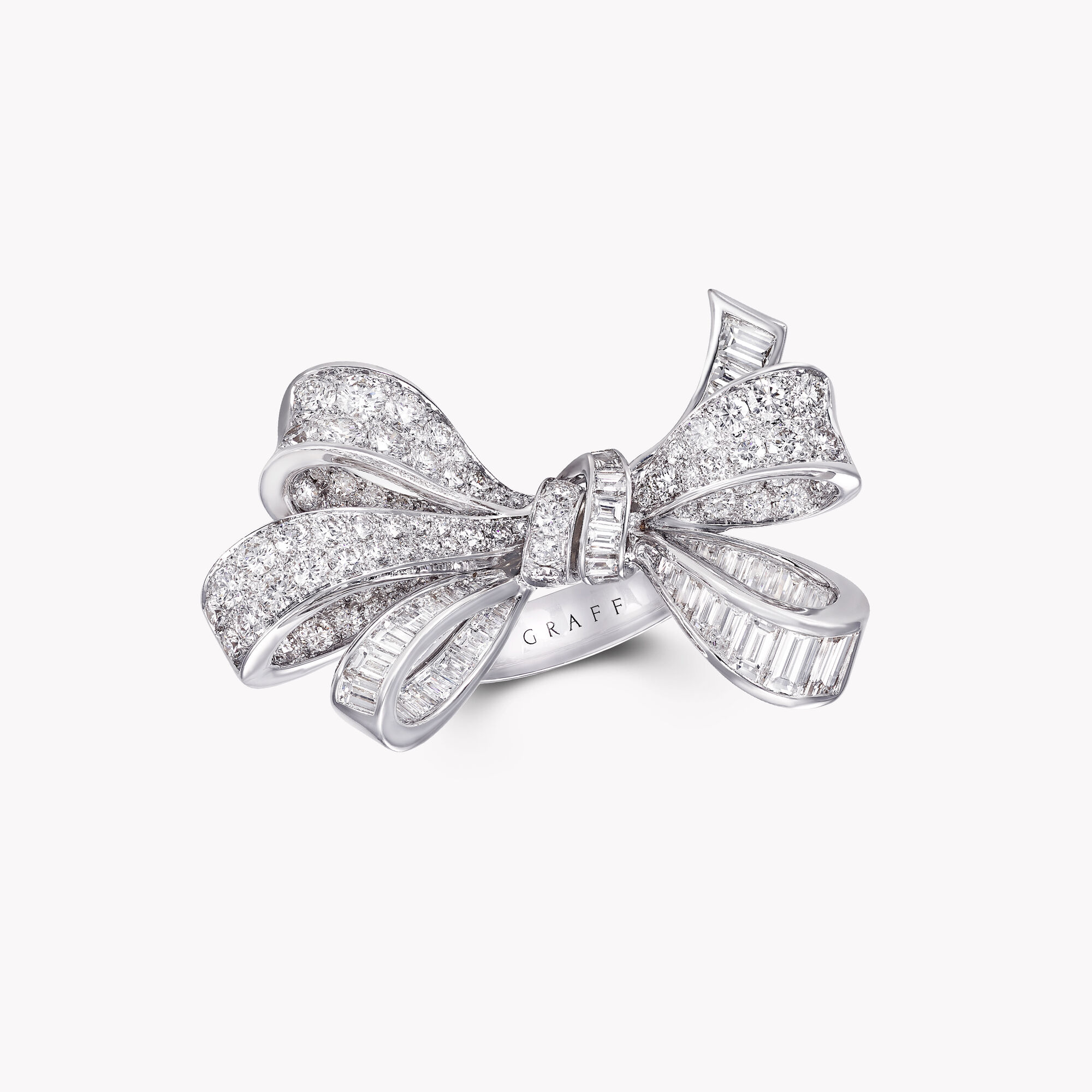 Tilda's Bow Double Knot Diamond Ring, White Gold - Graff