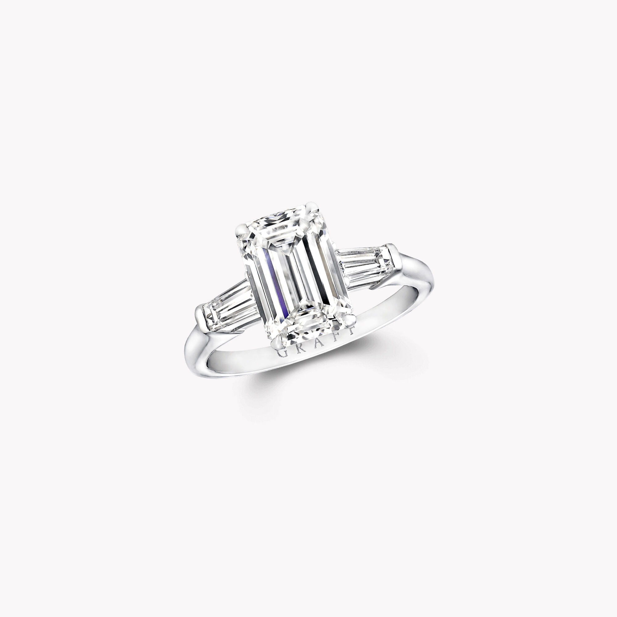Promise Emerald Cut Diamond Engagement Ring, Platinum - Graff