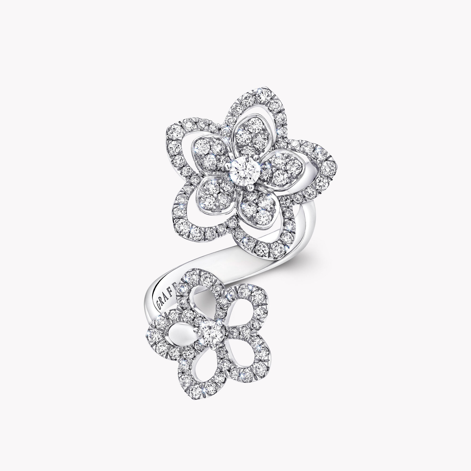 Wild Flower double diamond ring, Diamond | Graff
