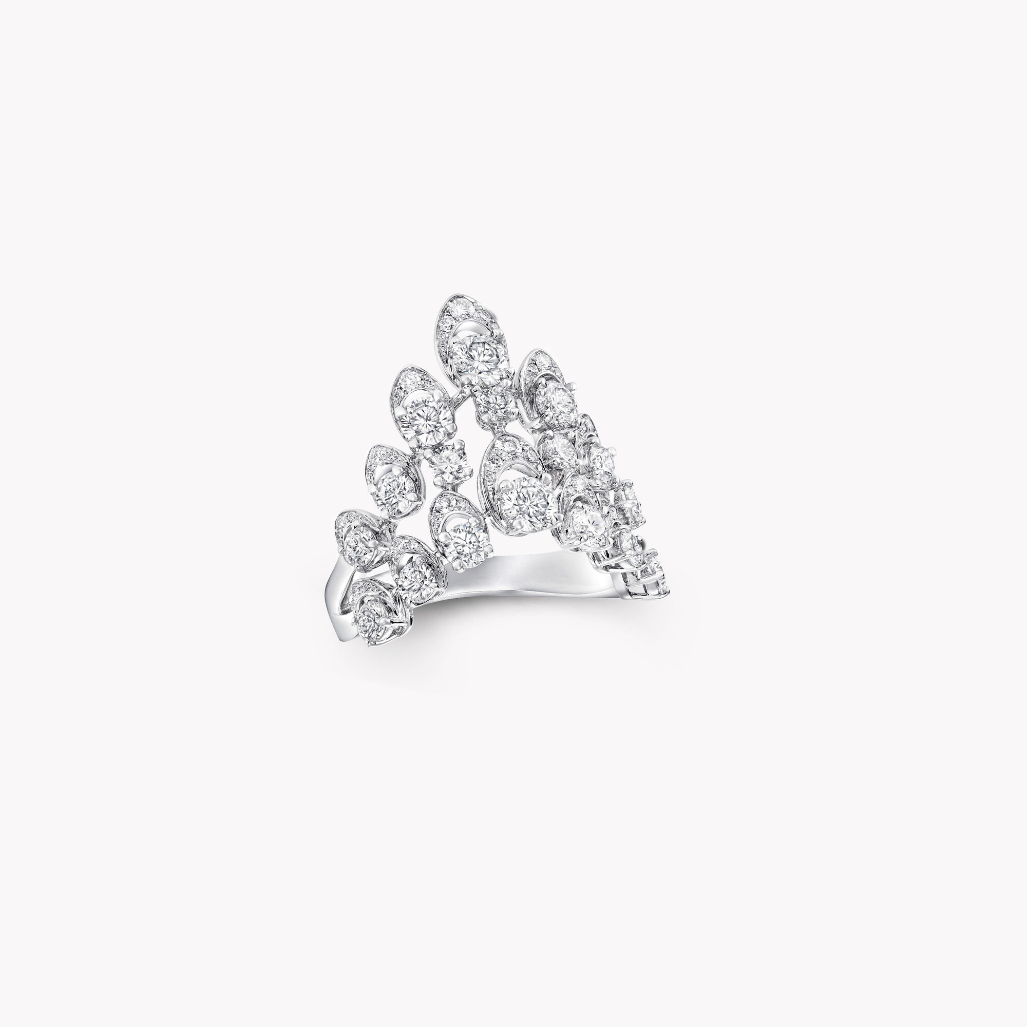 Graff Gateway Double Row Diamond Ring, White Gold - Graff