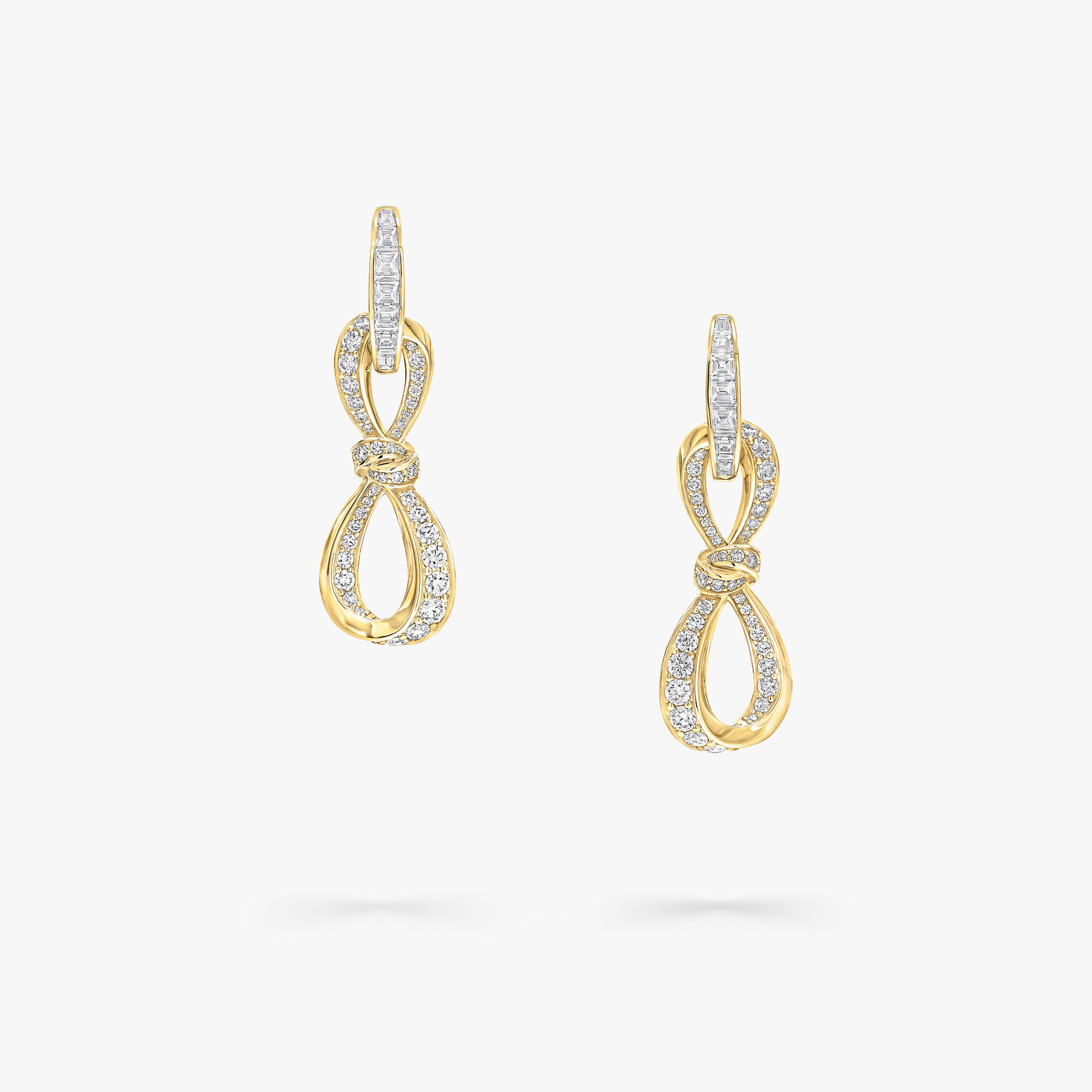 Tilda's Bow Diamond Link Earrings, - Graff