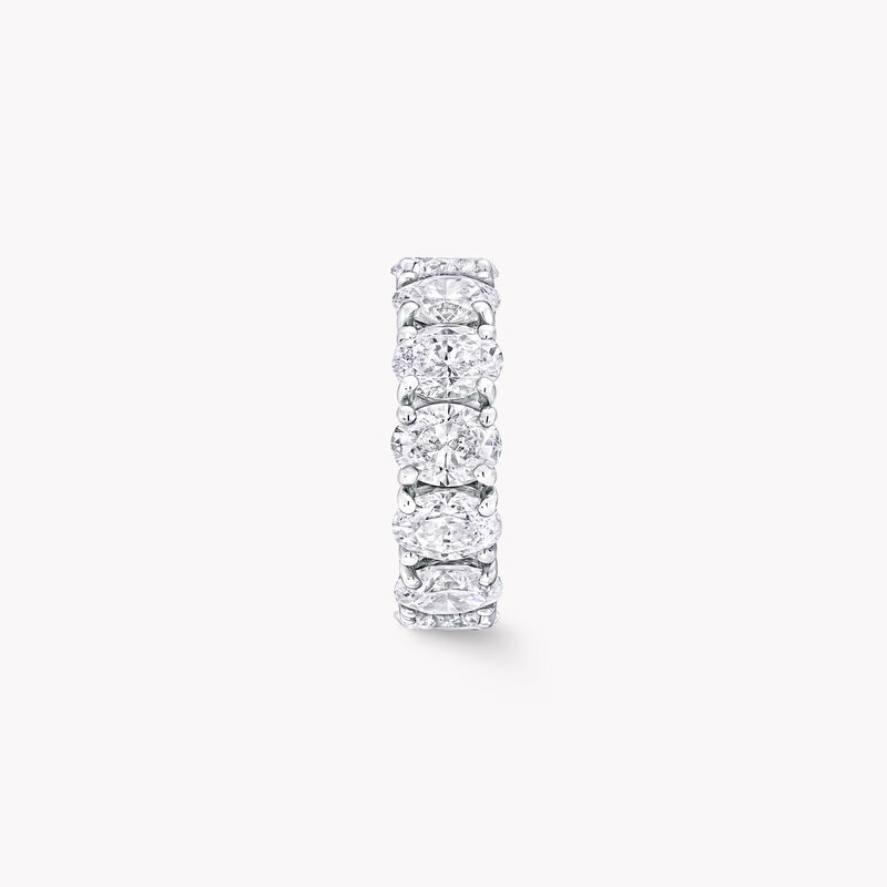 Claw Set Oval Diamond Eternity Ring, platinum, 0.75 carats - Graff