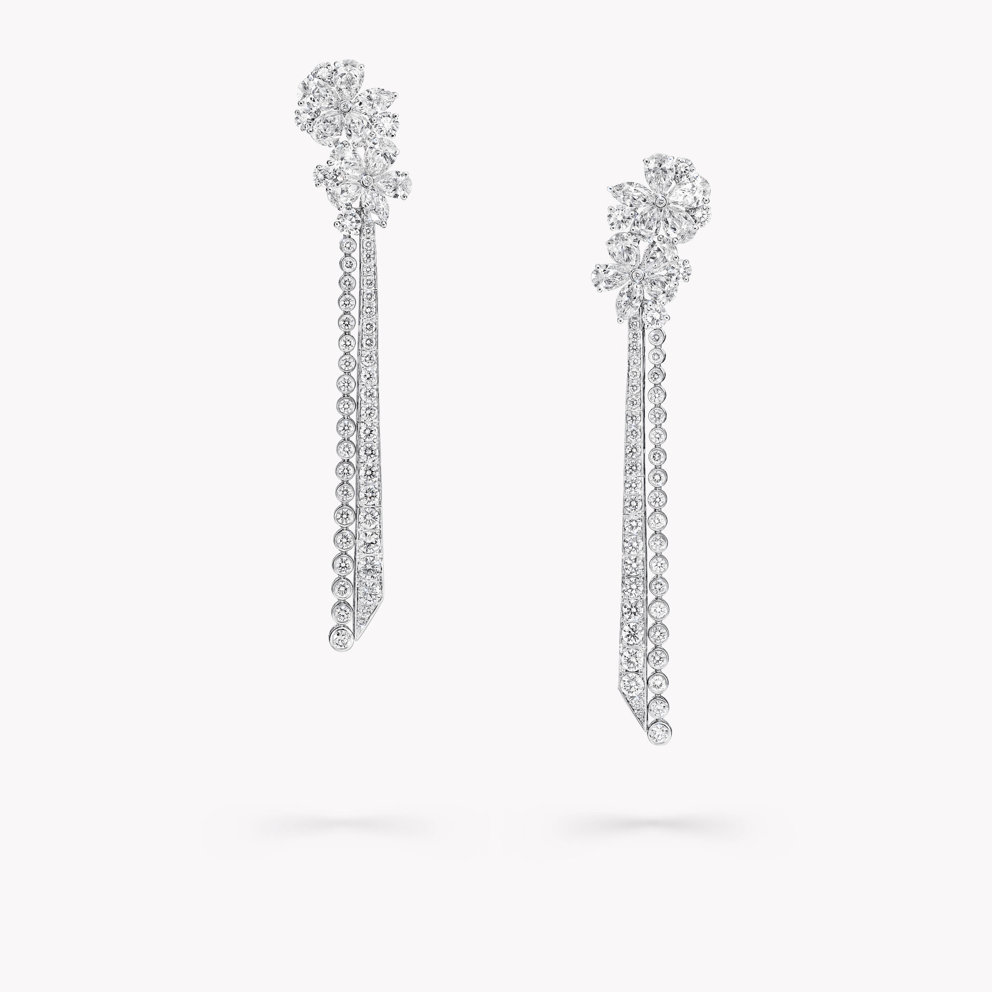 Carissa Diamond Drop Earrings, White Gold - Graff