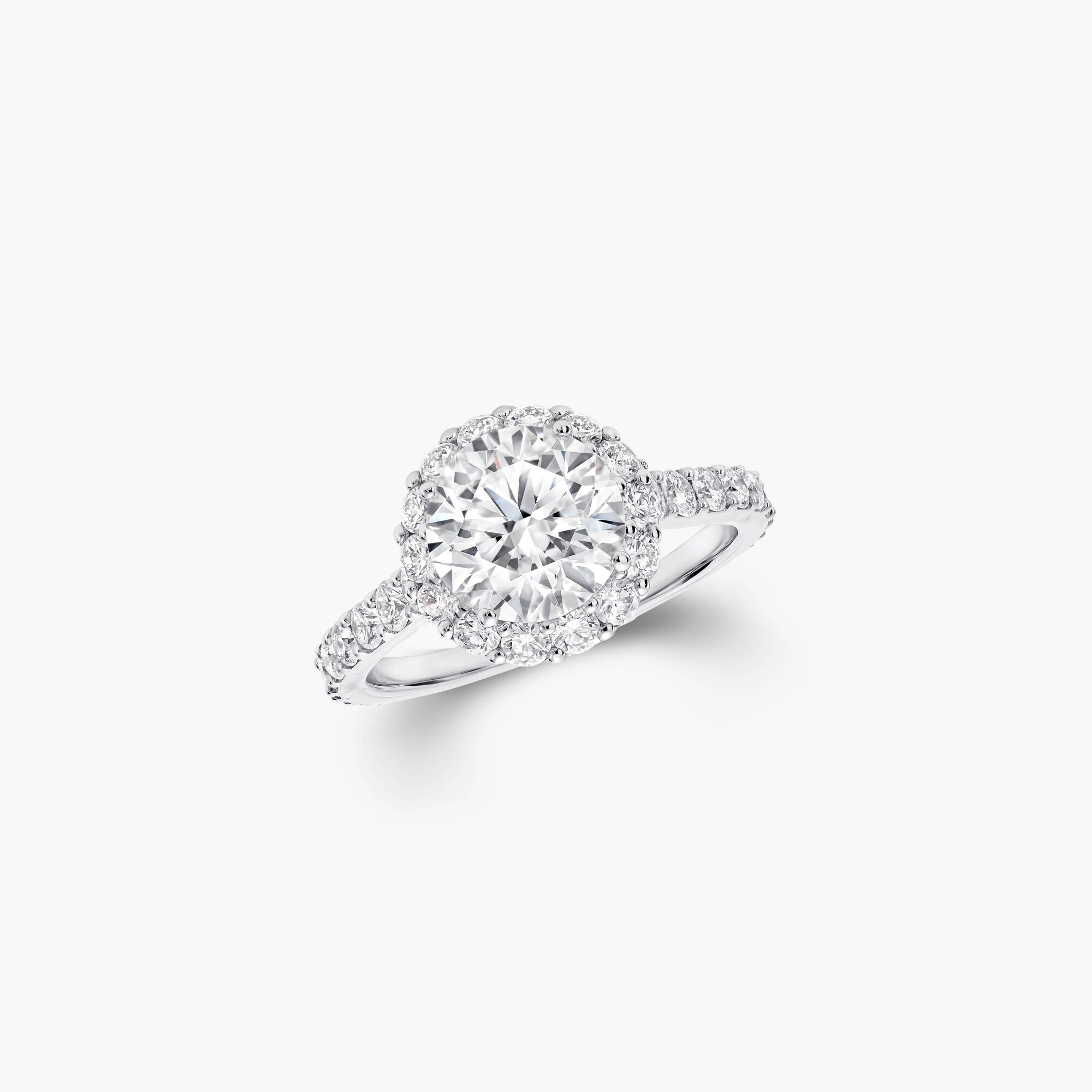 Icon Round Diamond Engagement Ring, White Gold | Graff