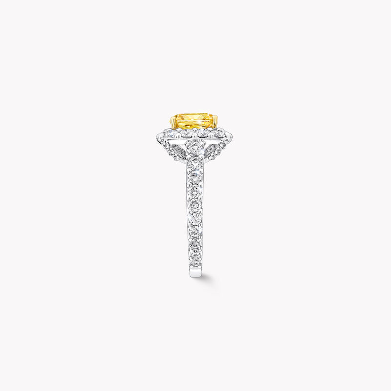 Icon Radiant Cut Yellow and White Diamond Engagement Ring , White Gold ...