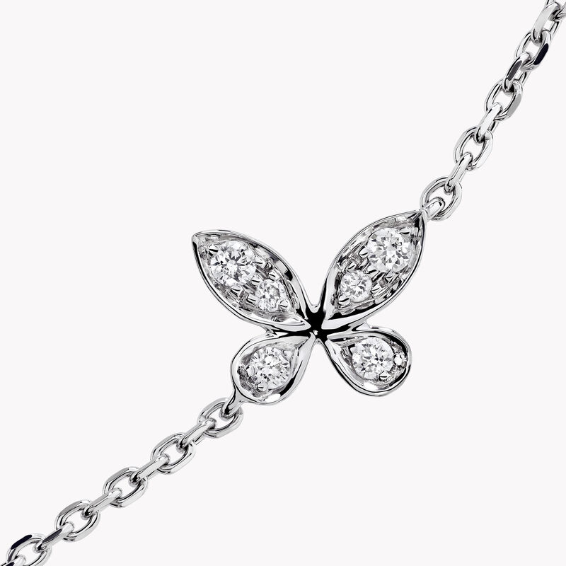 Pavé Butterfly Diamond Petite Bracelet, WHITE GOLD - Graff