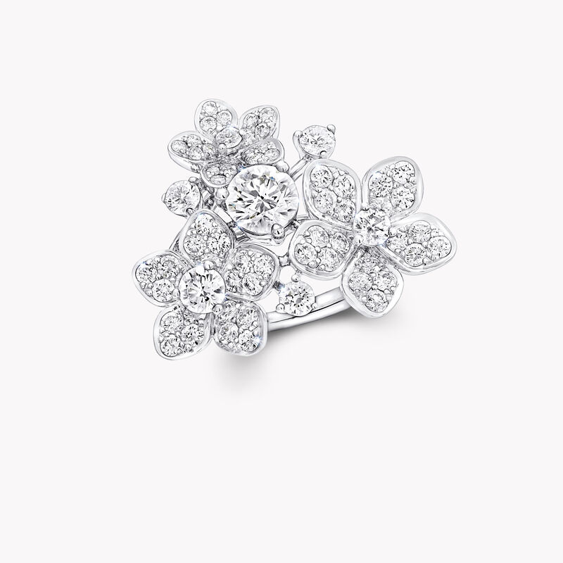 Wild Flower Diamond Cluster Ring, white gold - Graff