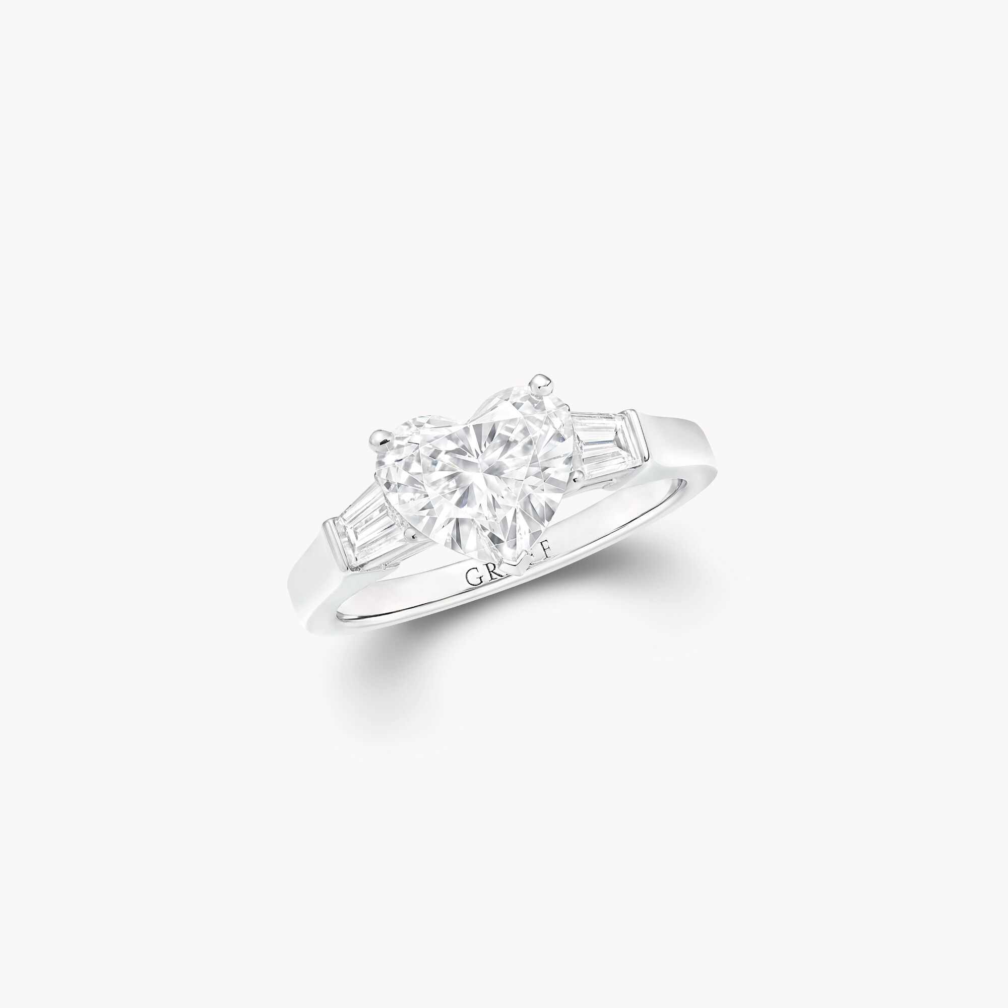 Promise Heart Shape Diamond Engagement Ring, Platinum - Graff