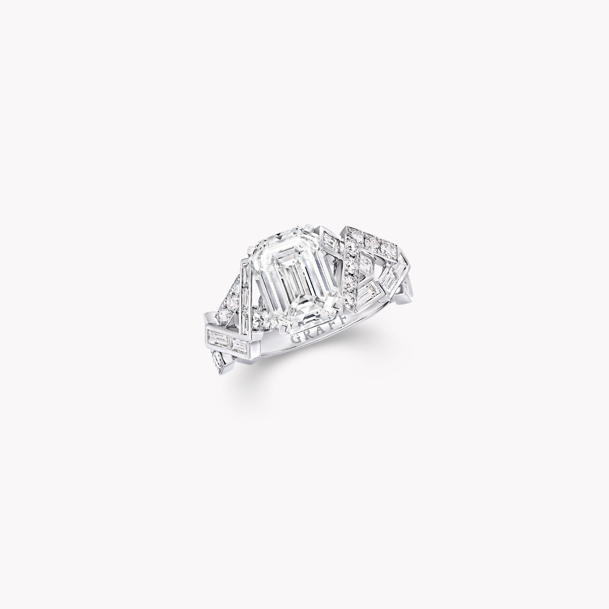 Threads Solitaire Diamond Ring, White Gold - Graff