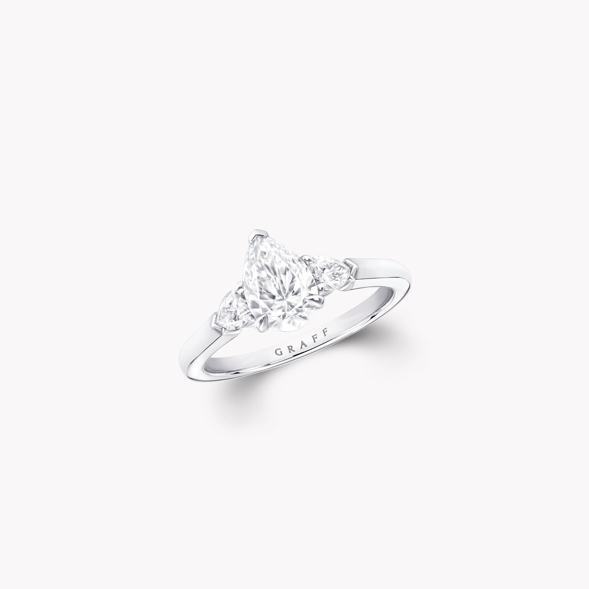 Promise Pear Shape Diamond Engagement Ring, Platinum - Graff