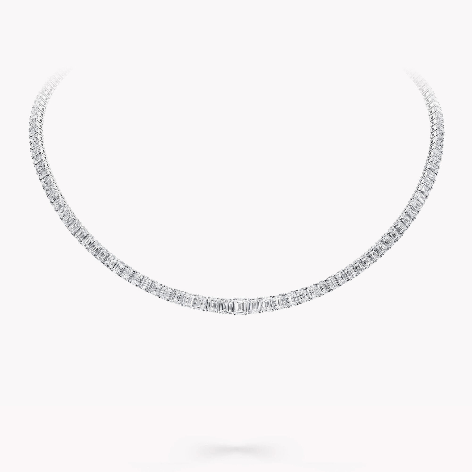 Emerald Cut Diamond Graduated Line Necklace, - Graff