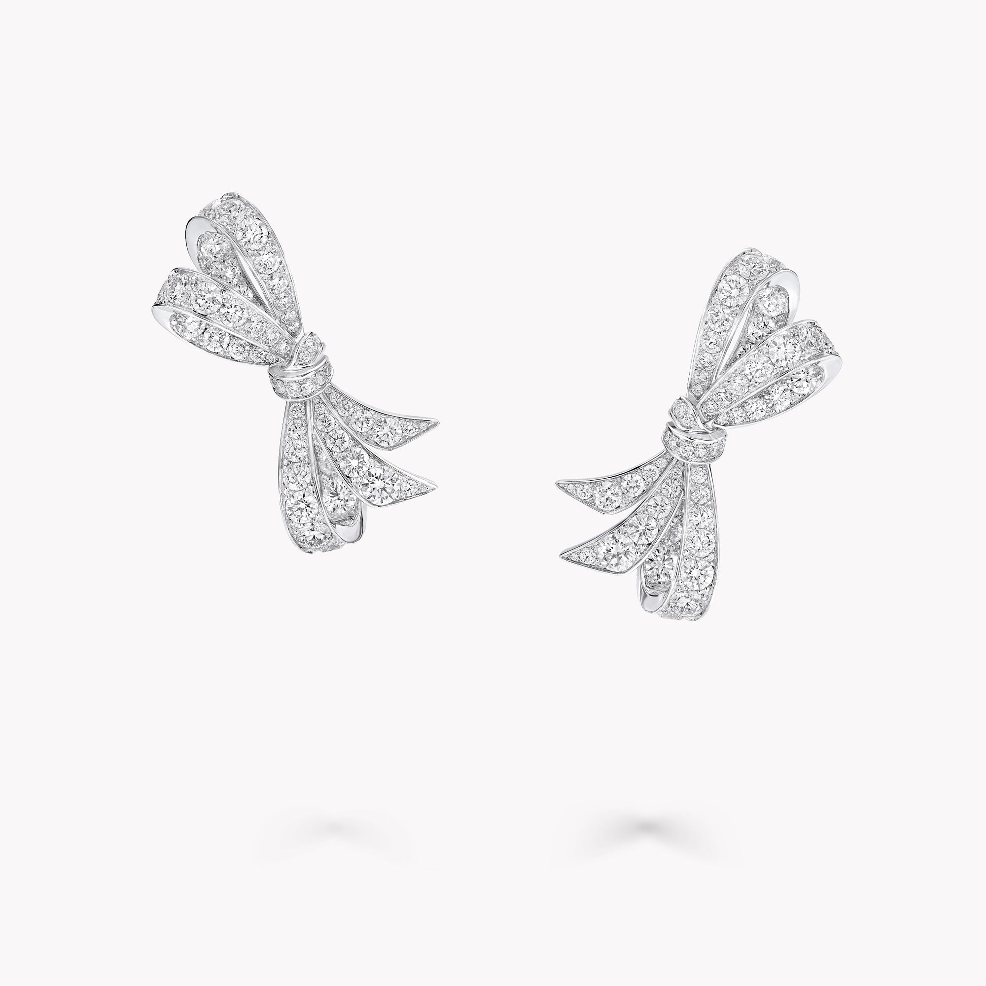 Tilda's Bow Diamond Earrings, White Gold - Graff