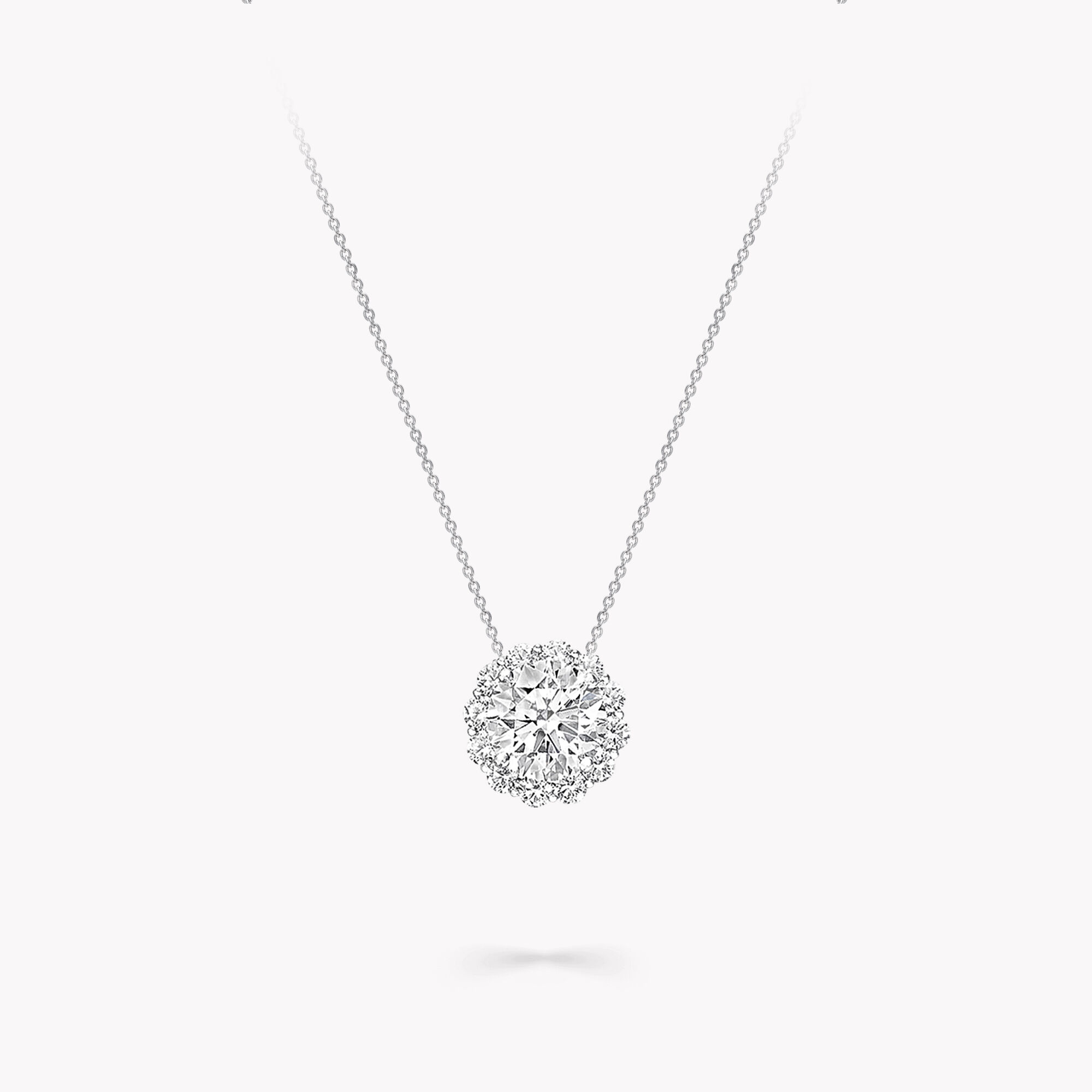 Icon Round Diamond Pendant, White Gold | Graff