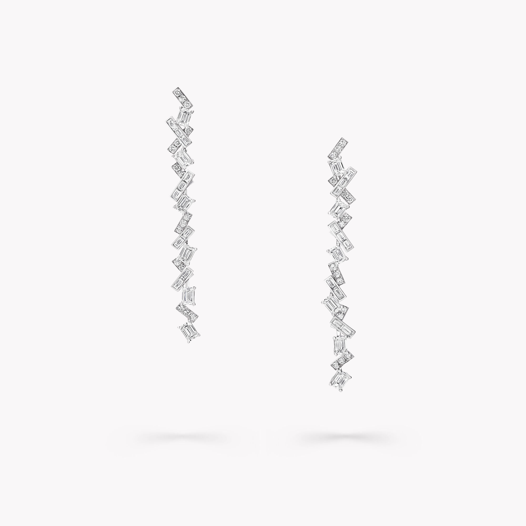Threads Diamond Drop Earrings, White Gold - Graff