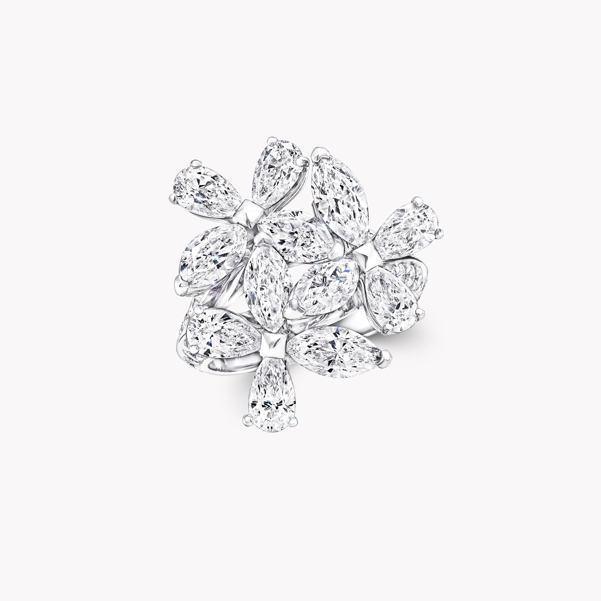 Triple Classic Butterfly Diamond Ring