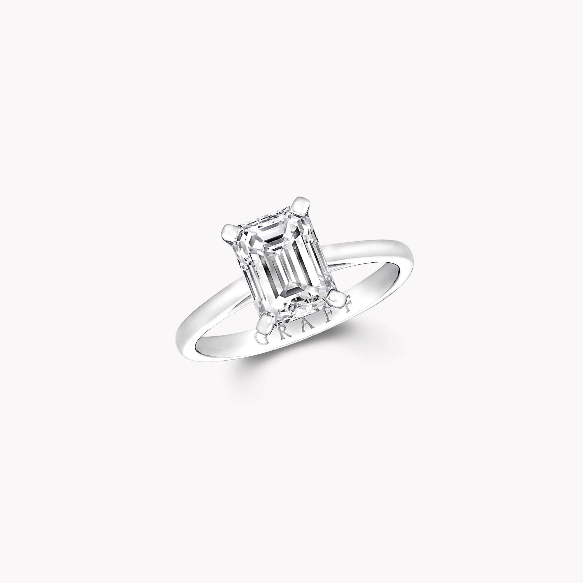 Paragon Emerald Cut Diamond Engagement Ring, Platinum | Graff