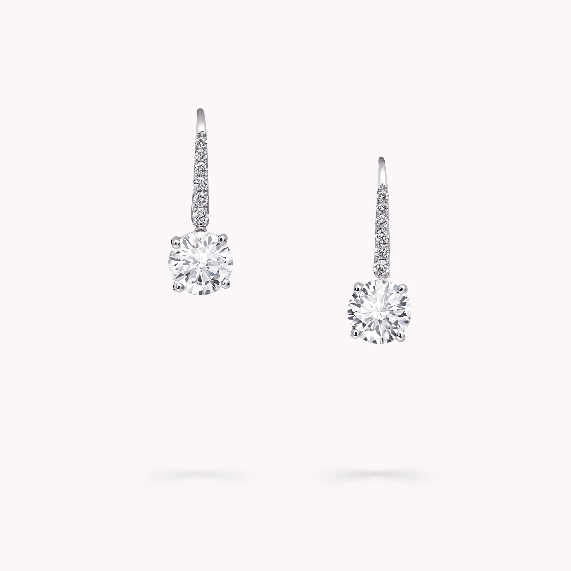 Round Diamond Earrings, Platinum & White Gold | Graff