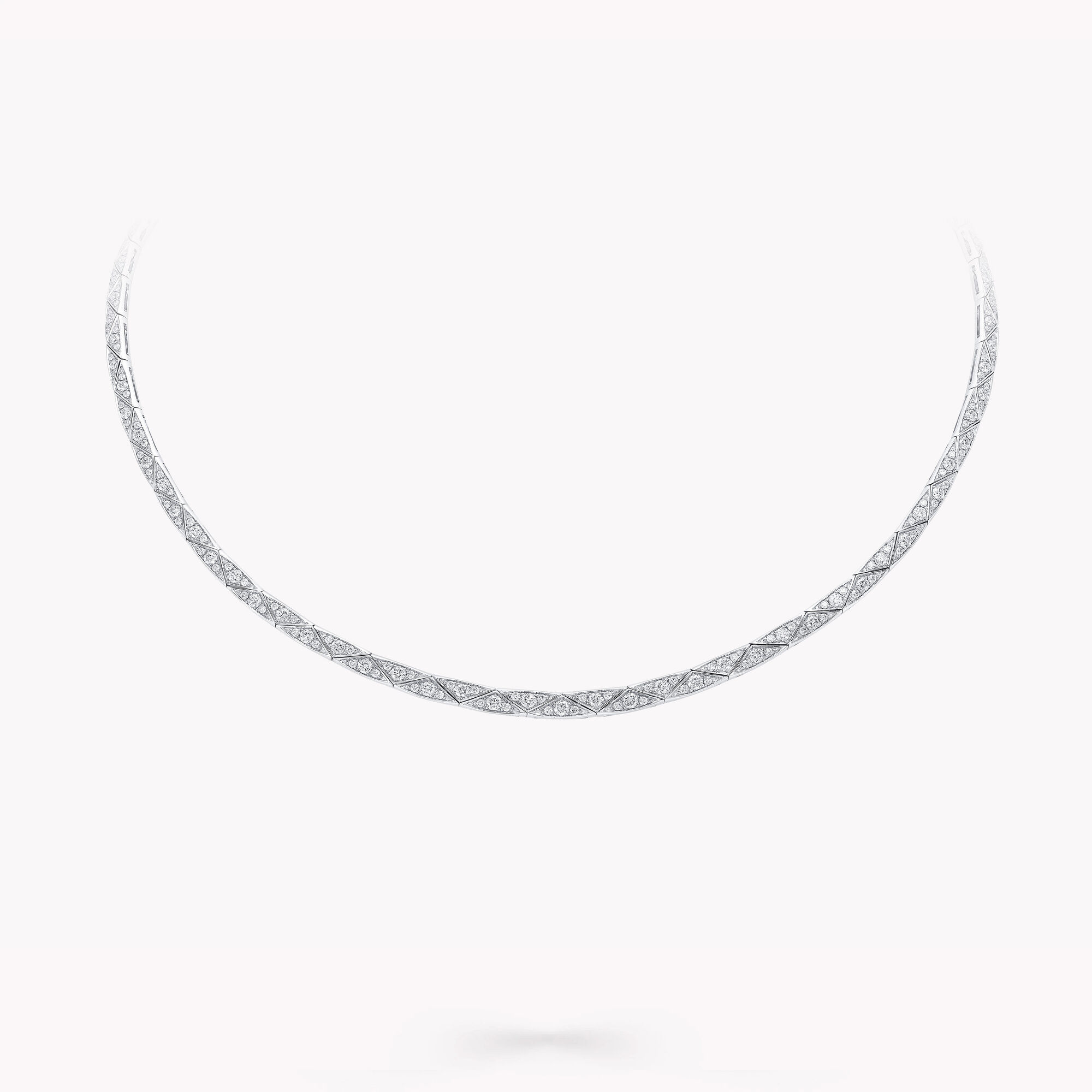 Laurence Graff Signature Faceted Chain Necklace, White Gold - Graff