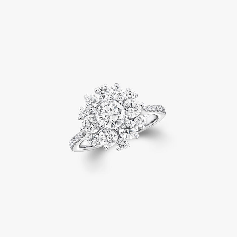 Round Diamond Cluster Ring