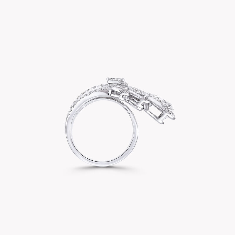 Duet Pear Shape Diamond Ring, White Gold - Graff