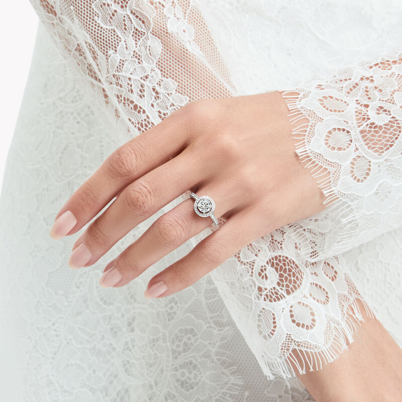 Constellation Round Diamond Engagement Ring, White Gold - Graff