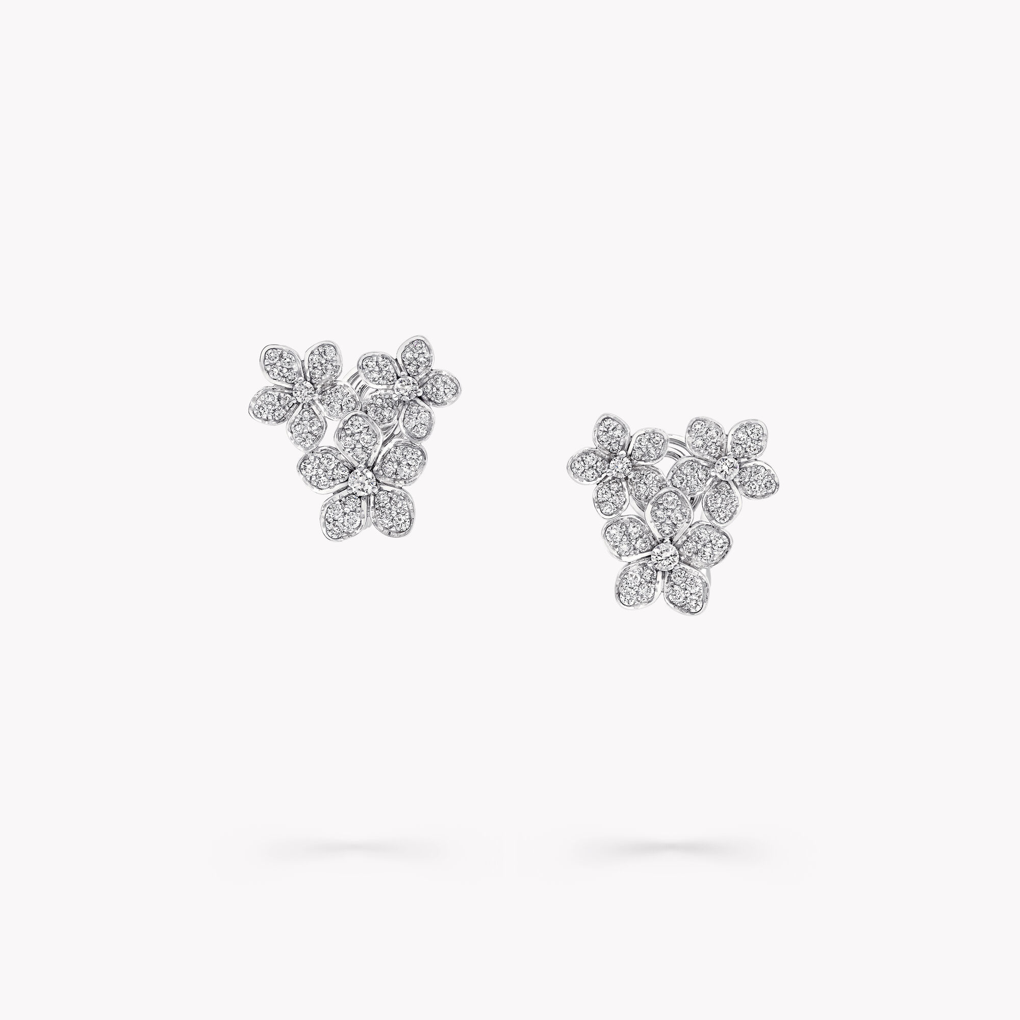 Wild Flower diamond cluster stud earrings, Diamond | Graff