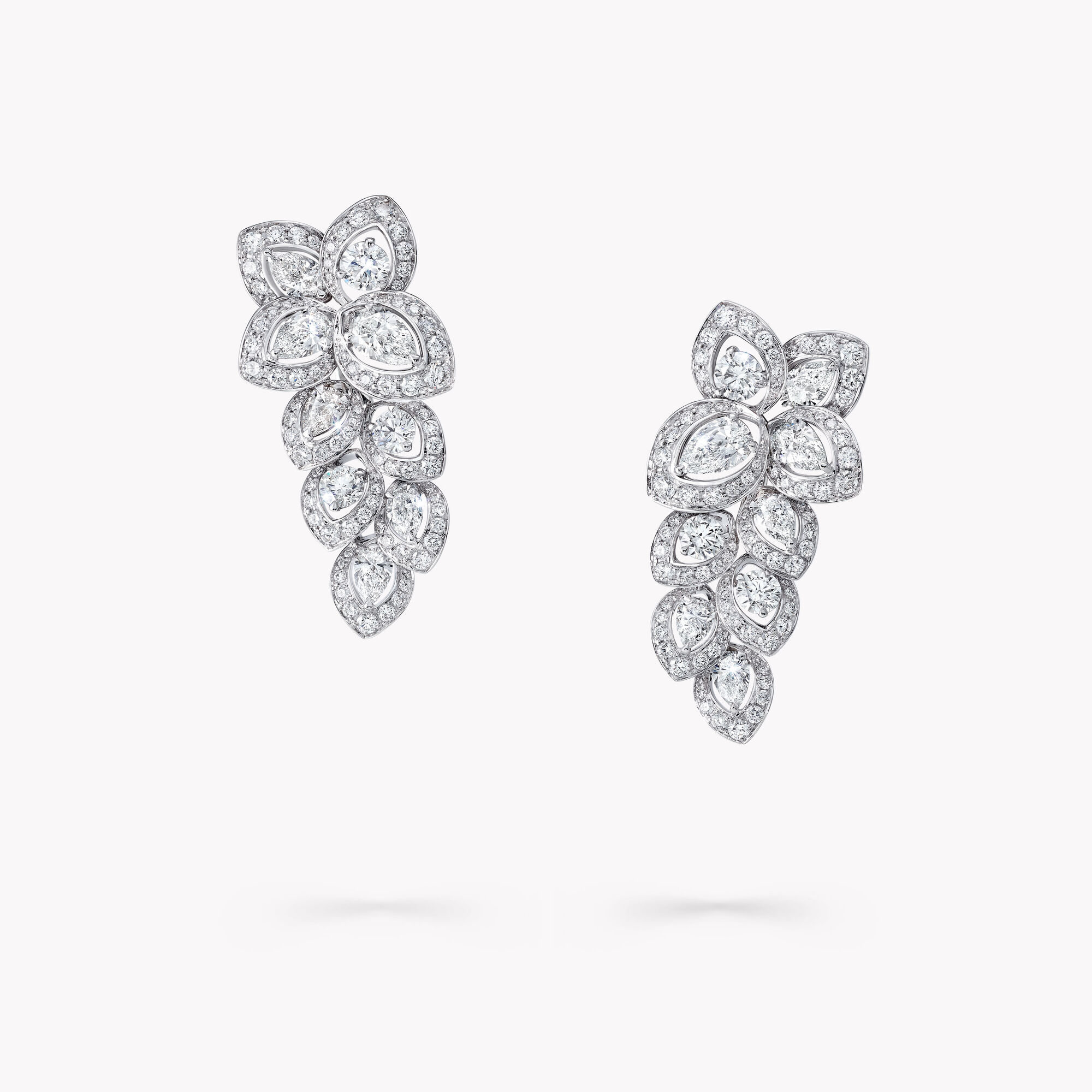Peony Diamond Drop Earrings, - Graff