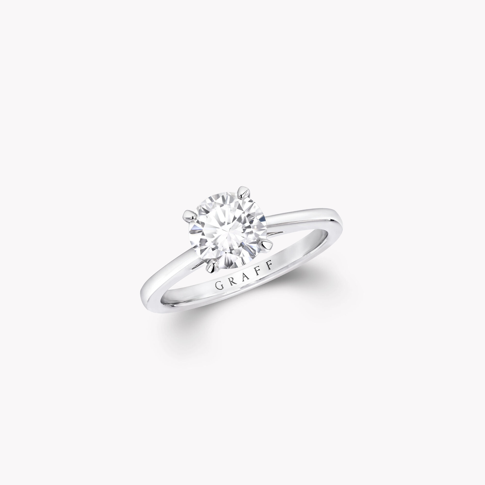 Paragon Round Diamond Engagement Ring, Platinum - Graff