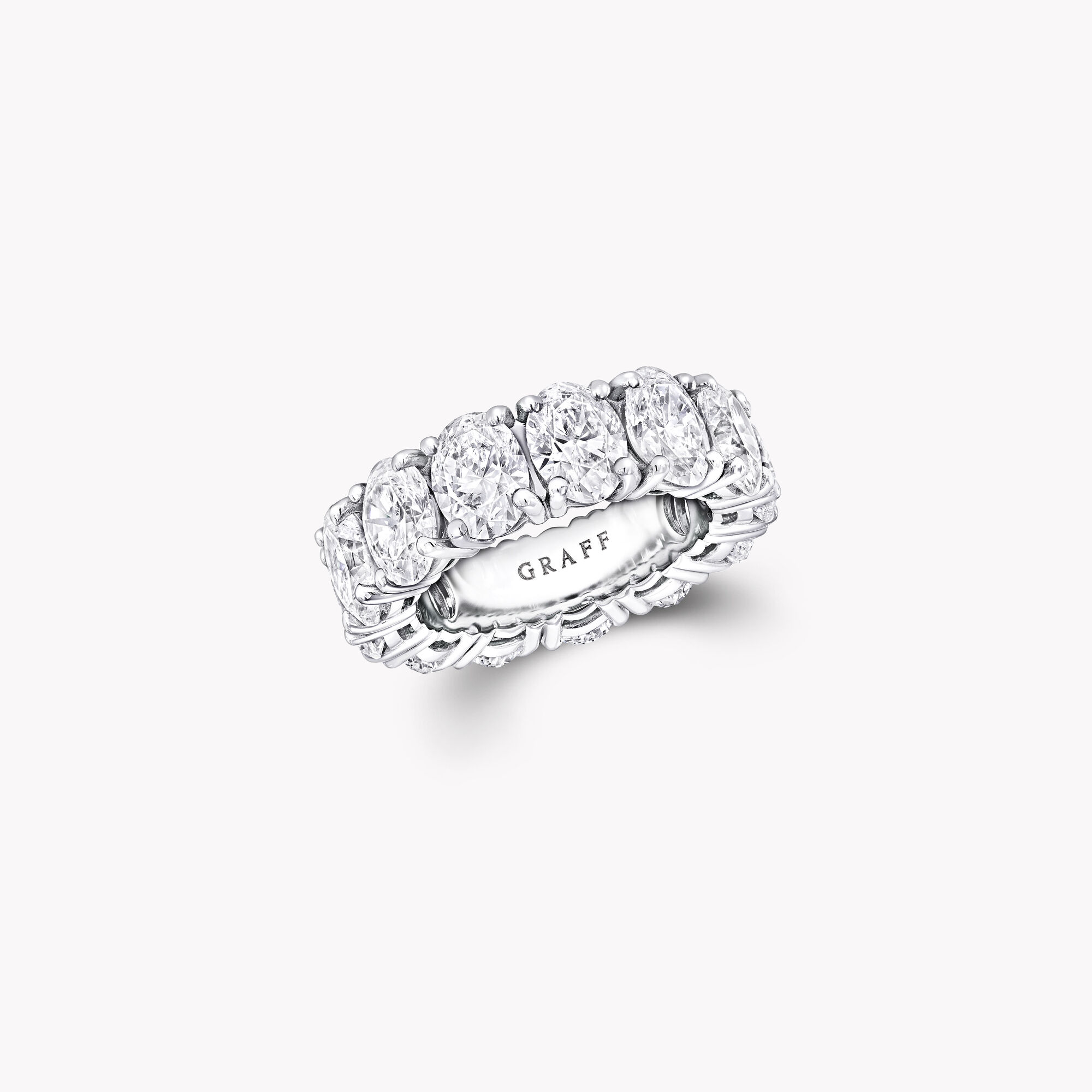 Claw Set Oval Diamond Eternity Ring