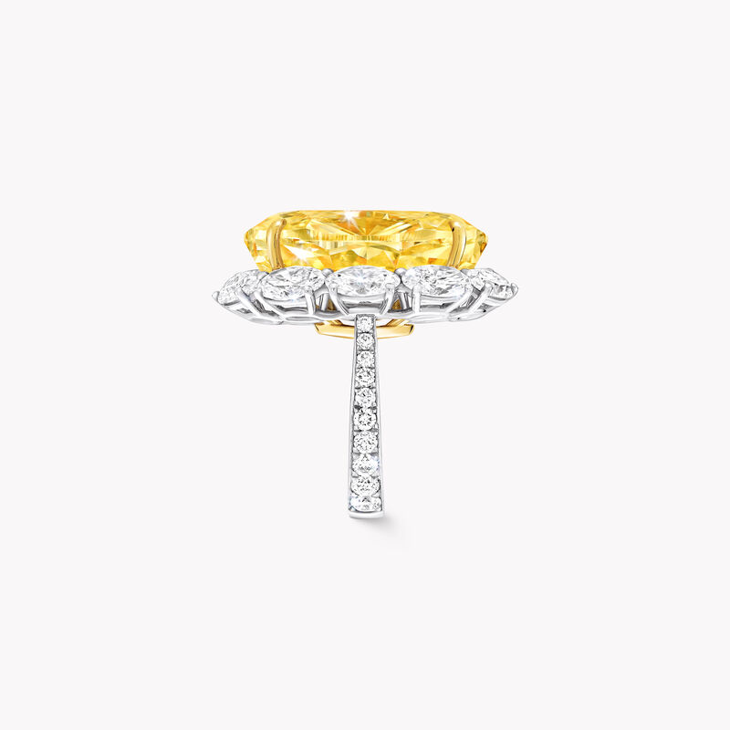 Fancy Intense Yellow Internally Flawless Oval Diamond Solitaire Ring ...