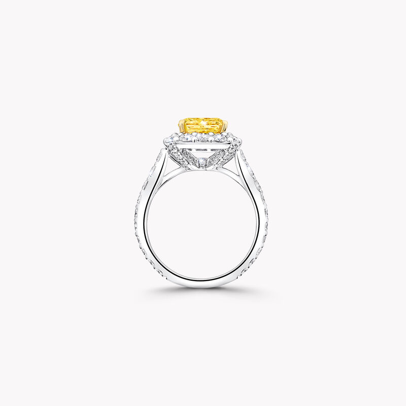 Icon Radiant Cut Yellow and White Diamond Engagement Ring , White Gold ...