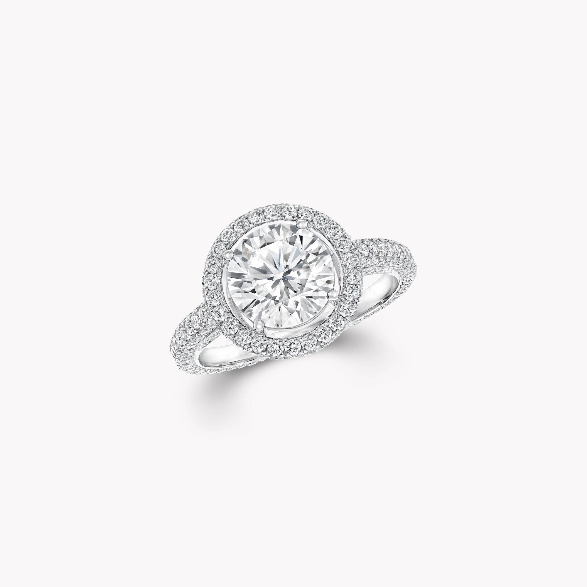 Constellation Round Diamond Engagement Ring, White Gold - Graff