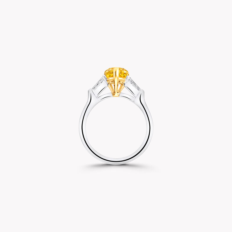 Promise Pear Shape Yellow Diamond Engagement Ring, Platinum & Yellow ...