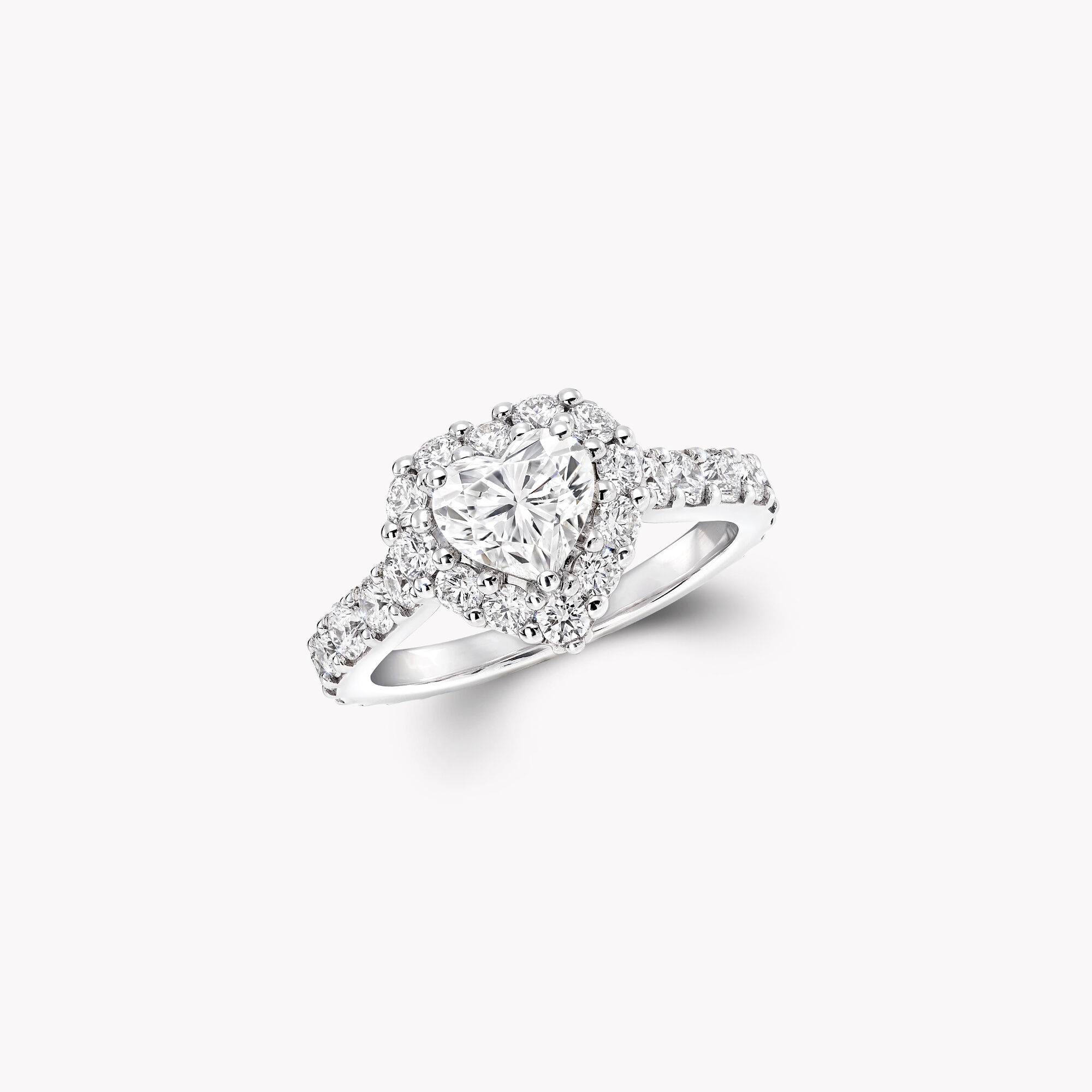 Icon Heart Shape Diamond Engagement Ring, White Gold - Graff
