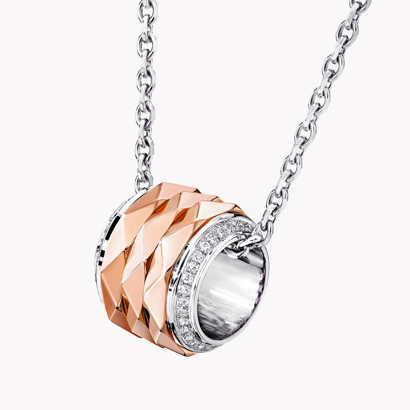 Laurence Graff Signature Spinning Diamond Pendant, Rose & White Gold ...