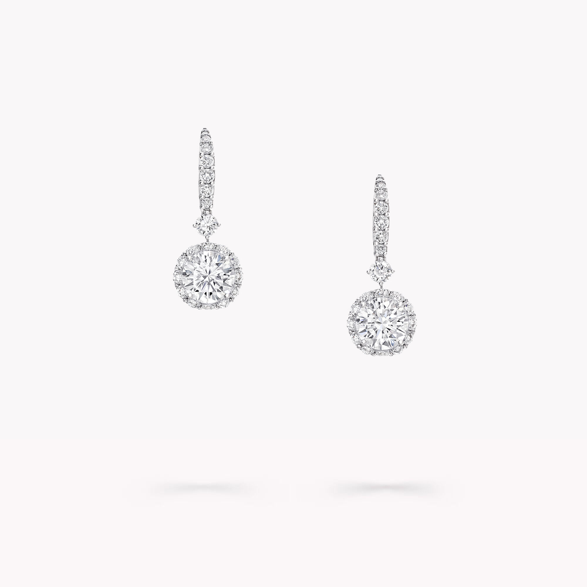 Icon Round Diamond Earrings, White Gold - Graff
