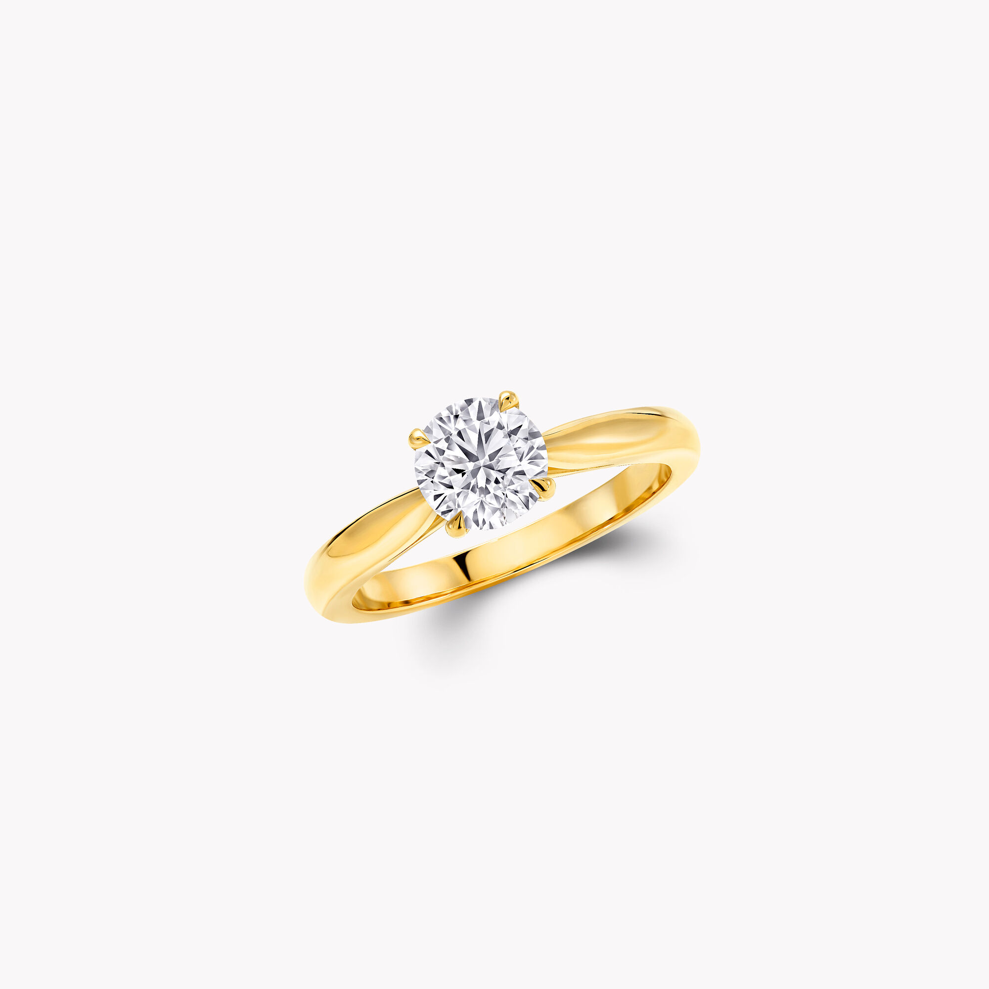 Paragon Round Diamond Engagement Ring, Yellow Gold - Graff