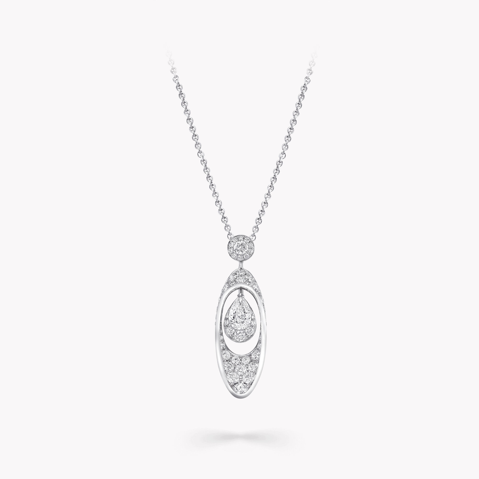 Graff Gateway Pear Shape Diamond Pendant, White Gold | Graff