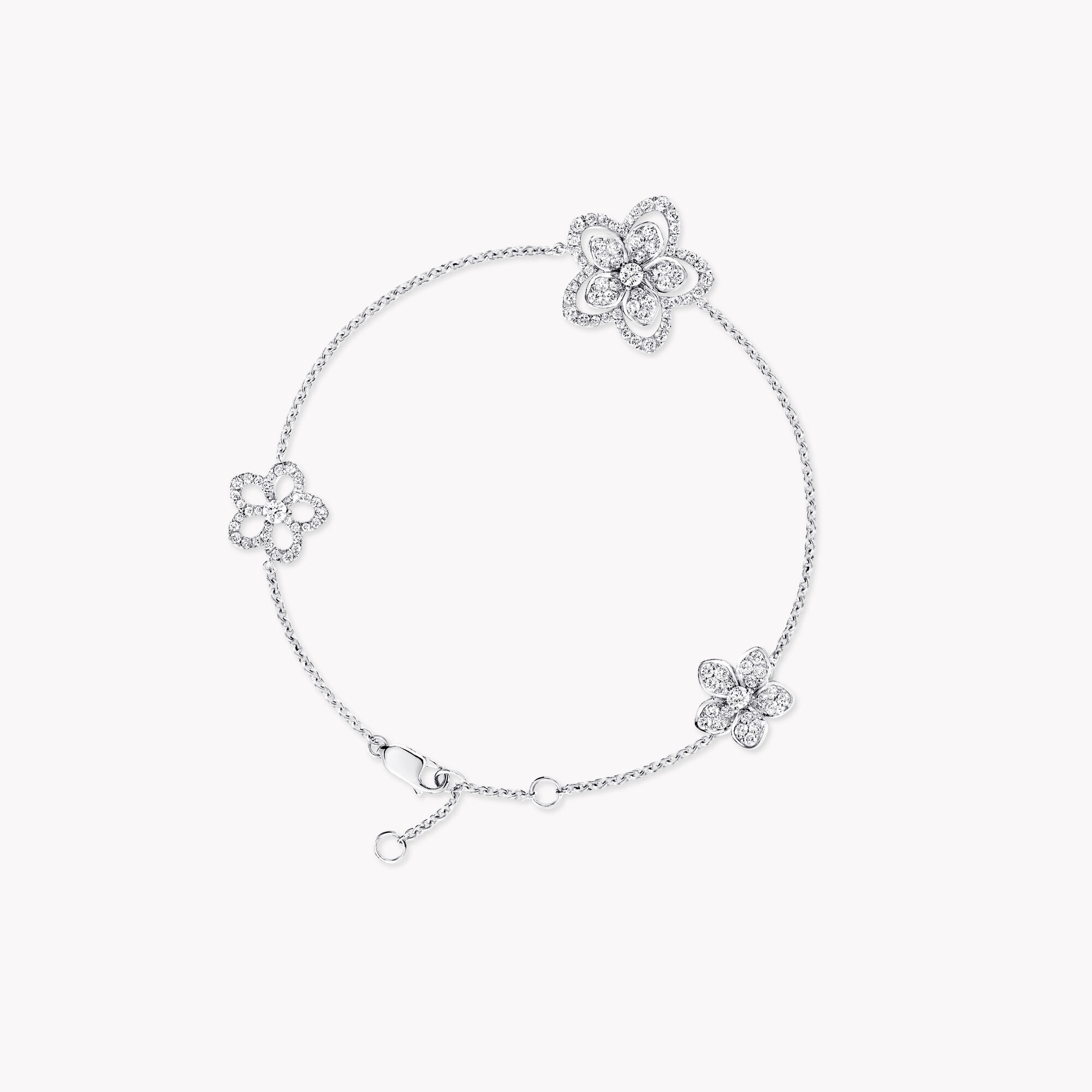 Wild Flower Diamond Bracelet, white gold - Graff