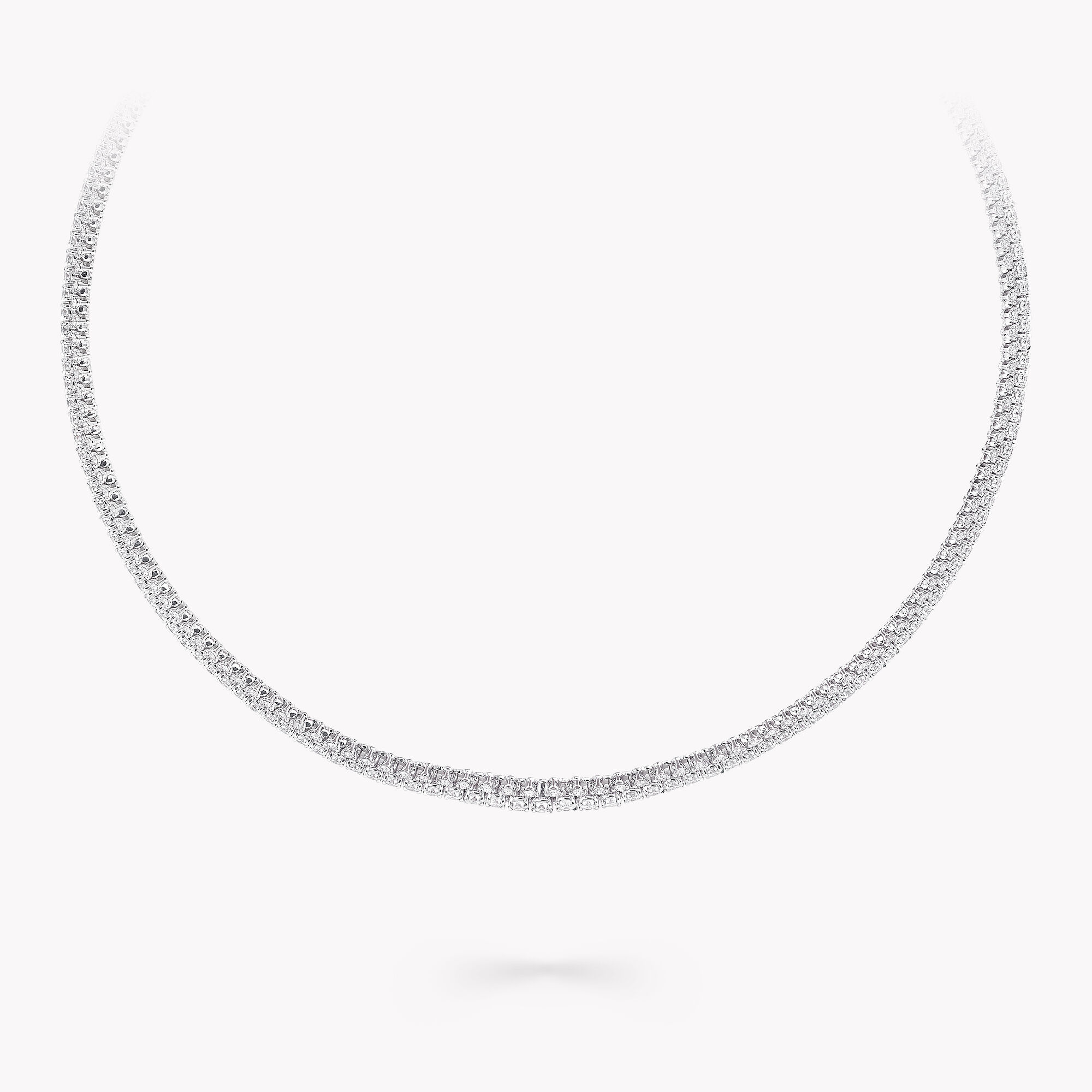 Triple Row Diamond Necklace, WHITE GOLD - Graff