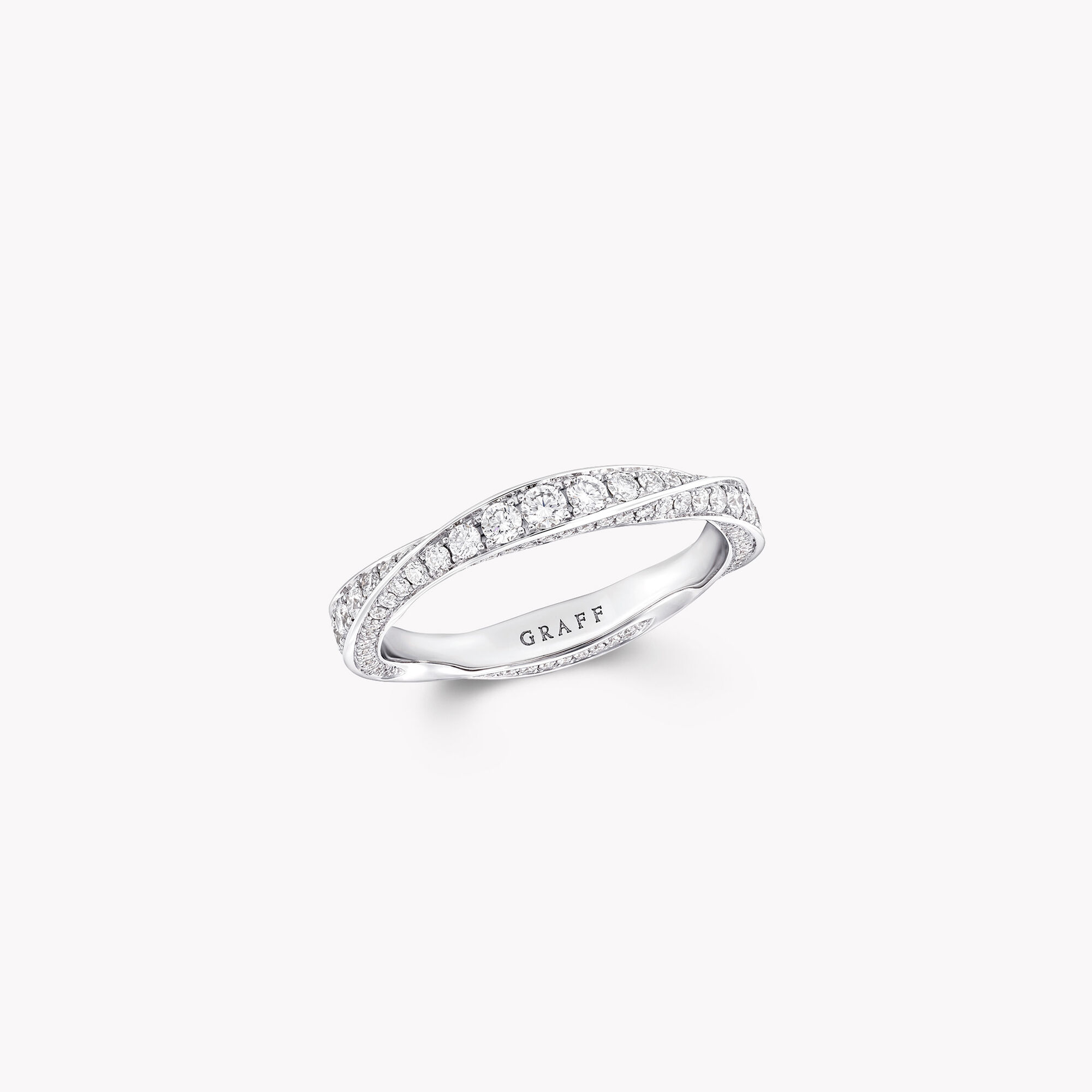 Spiral Pavé Diamond Band, - Graff