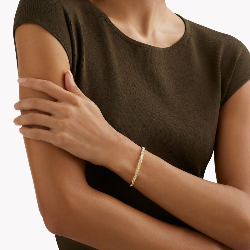 Laurence Graff Signature Pavé Diamond Bangle, YELLOW GOLD - Graff
