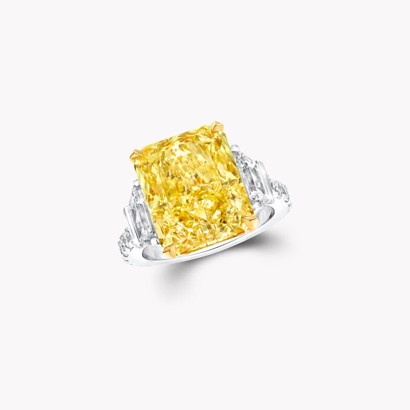 Radiant Cut Yellow Diamond Ring, - Graff