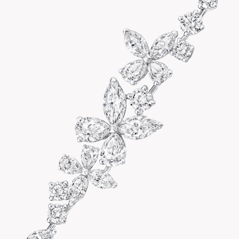 Classic Butterfly Diamond Bracelet, White Gold - Graff