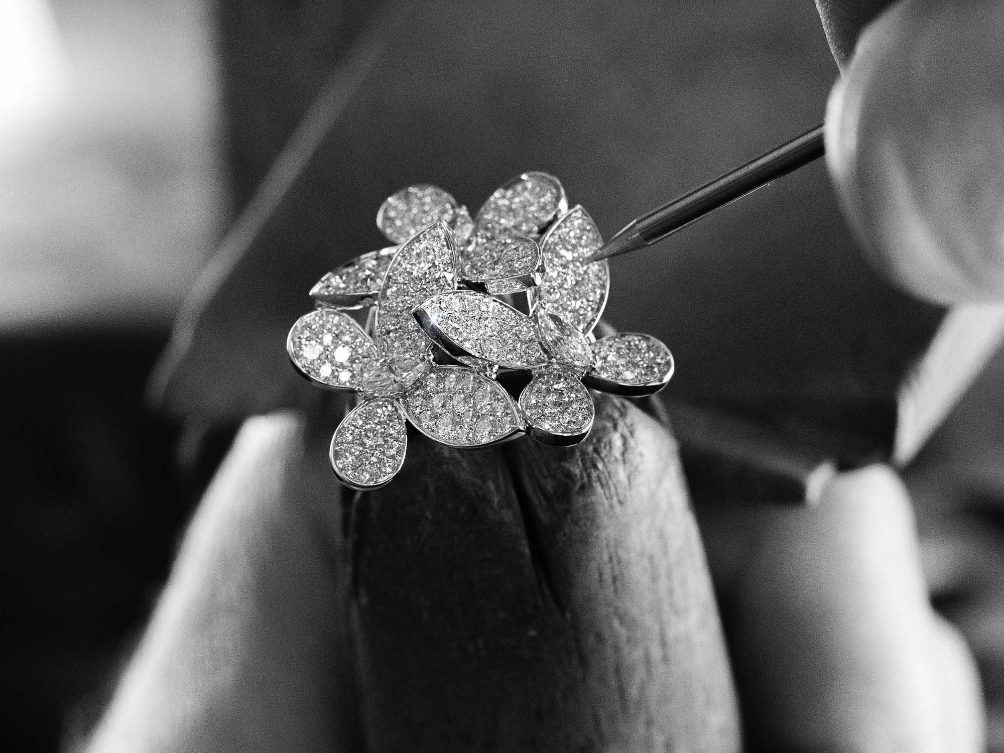 Triple Pavé Butterfly Diamond Bracelet, White Gold | Graff