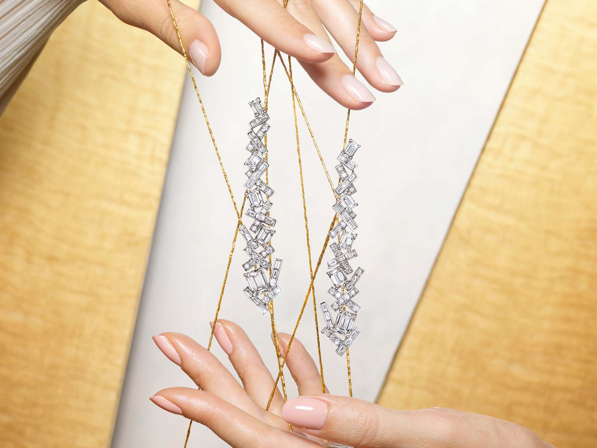 Threads Diamond Necklace, White Gold | Graff